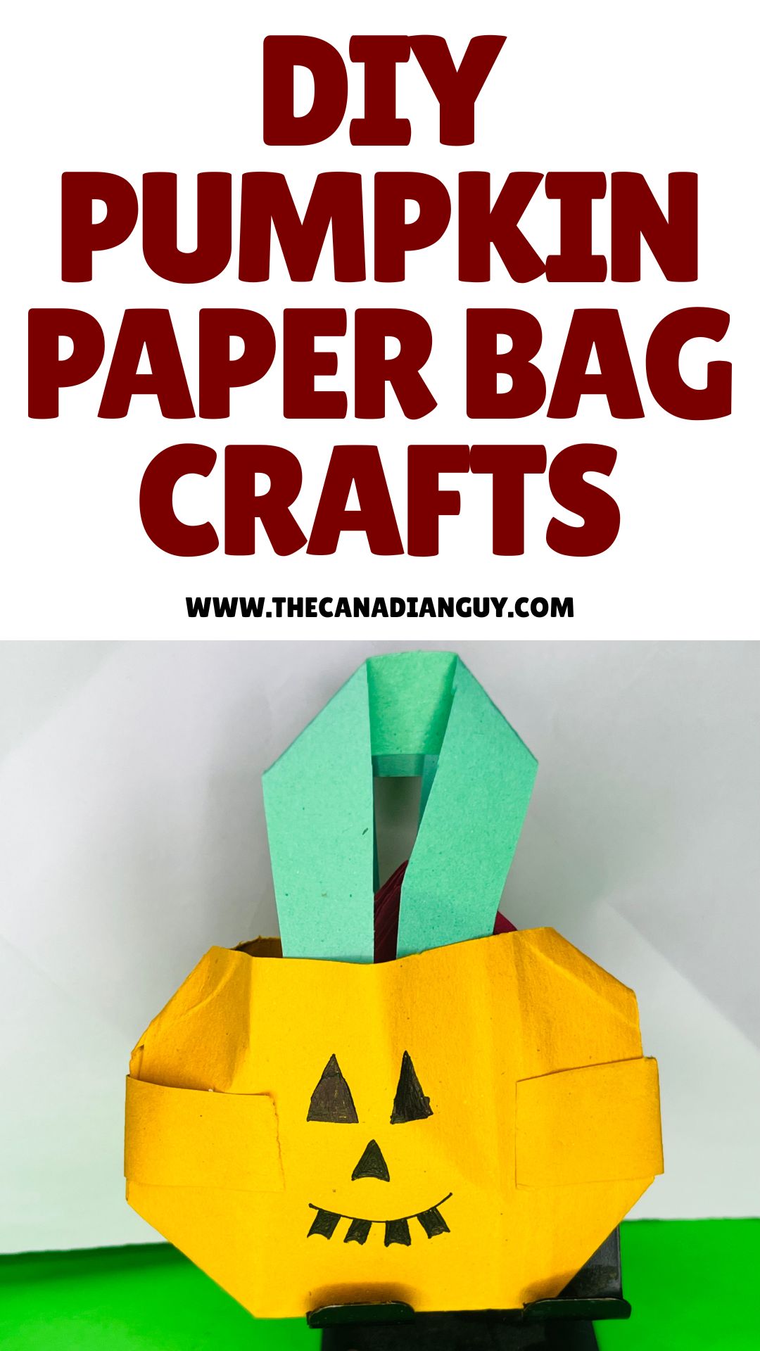 DIY Pumpkin Paper Bag Craft for Kids & Adults - thecanadianguy.com